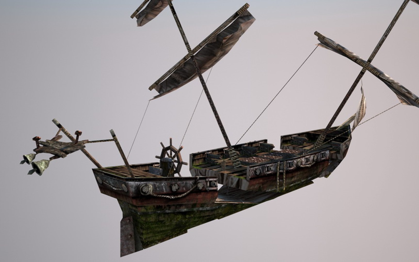 Brig Destruction Sails Fbx