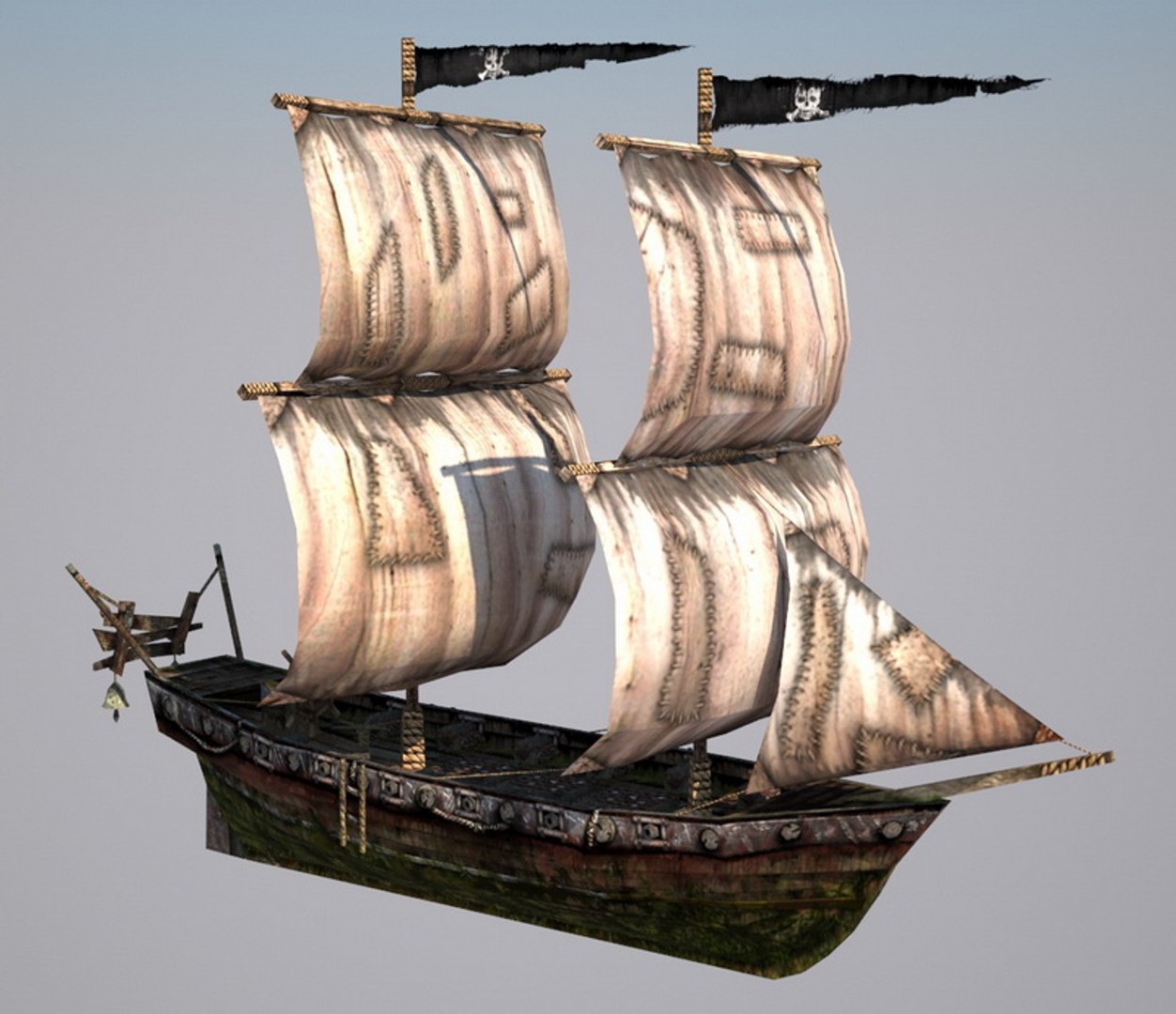 Brig Destruction Sails Fbx