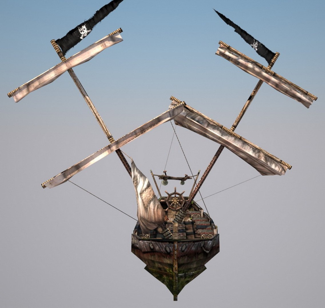 Brig Destruction Sails Fbx