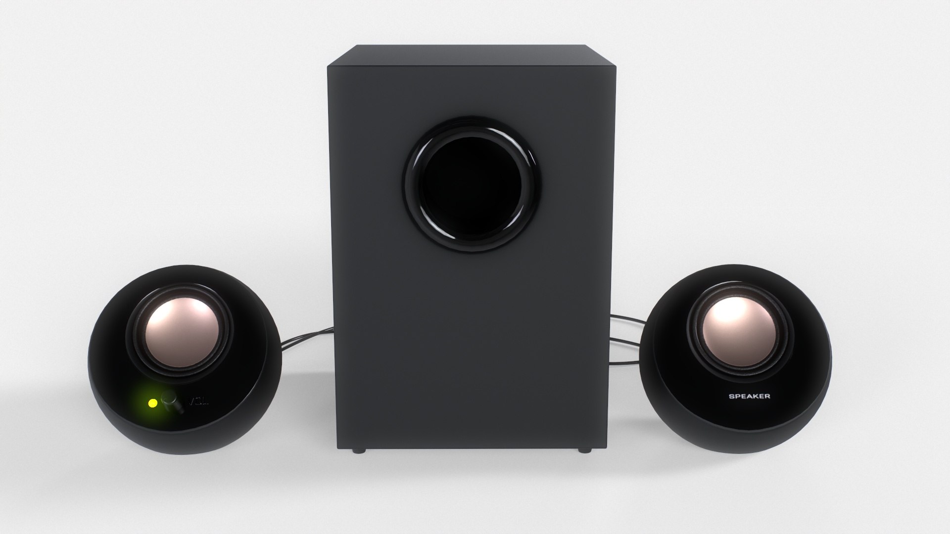 PC Speaker With Subwoofer 3D Model - TurboSquid 2023753