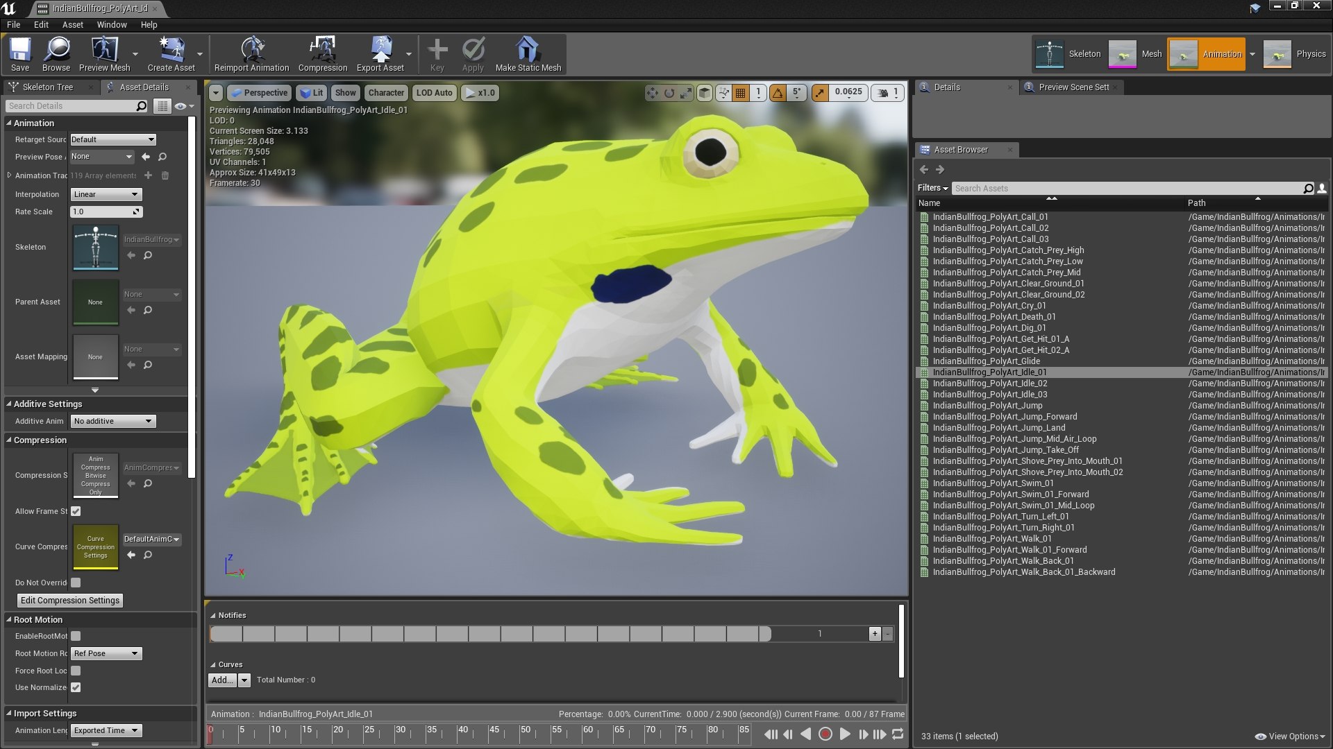 3D Model Indian Bullfrog - Animated - TurboSquid 1767340