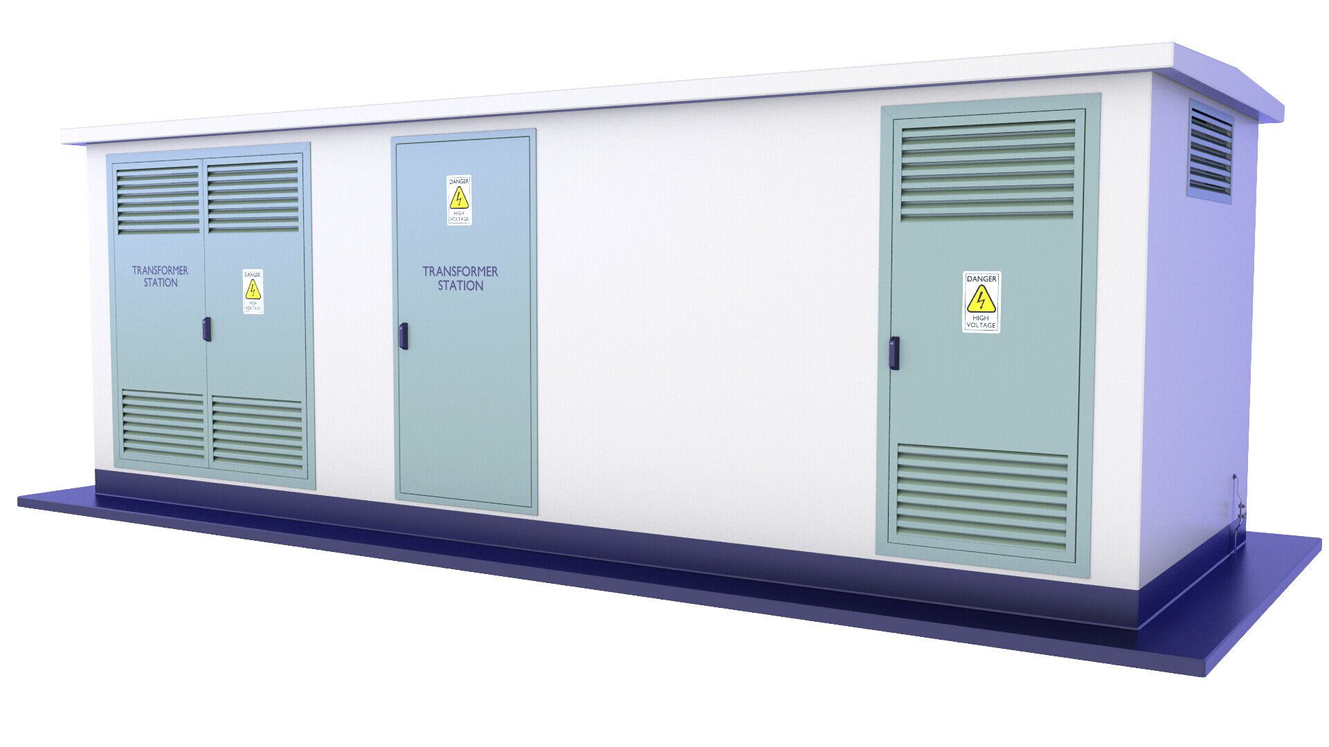3D 4 Power Transformer Substation Buildings SET V13 Model - TurboSquid ...
