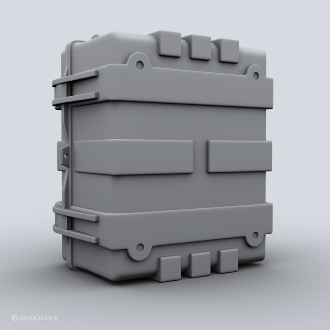 3d Medium Military Case Model