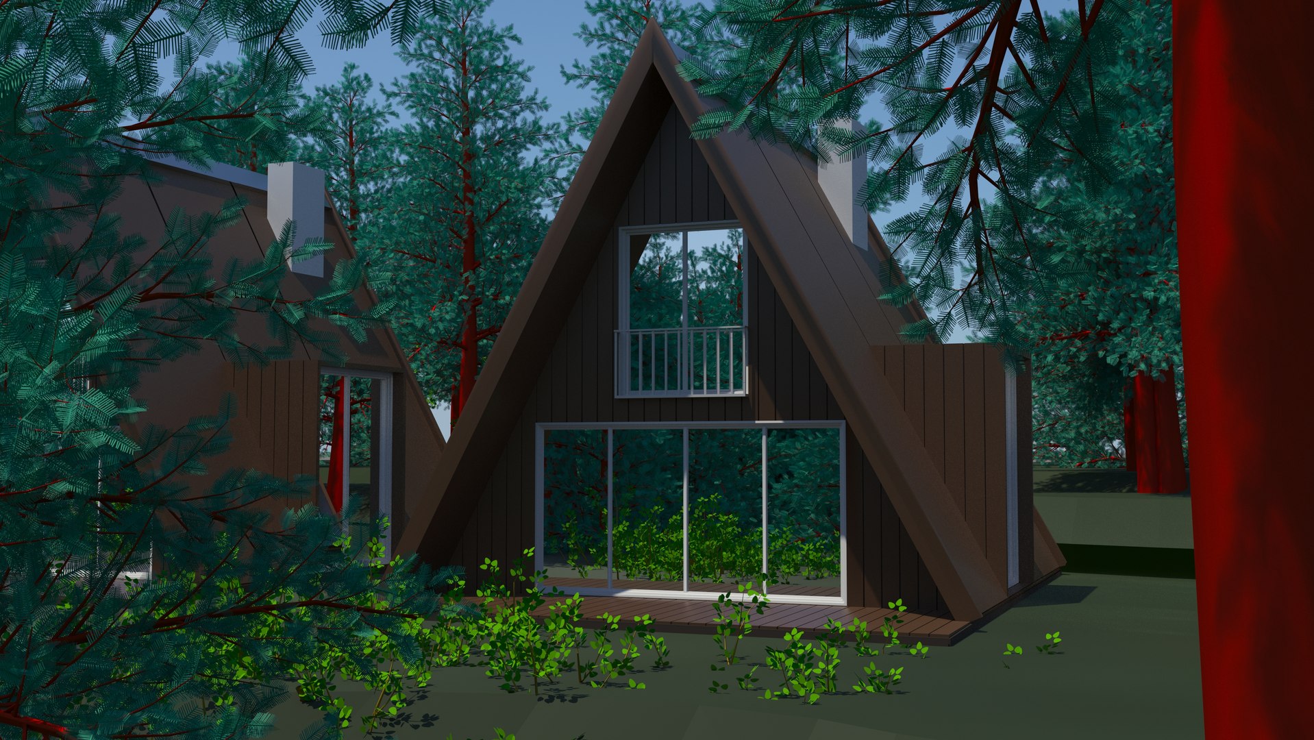 Forest House Exterior Model - TurboSquid 1651317