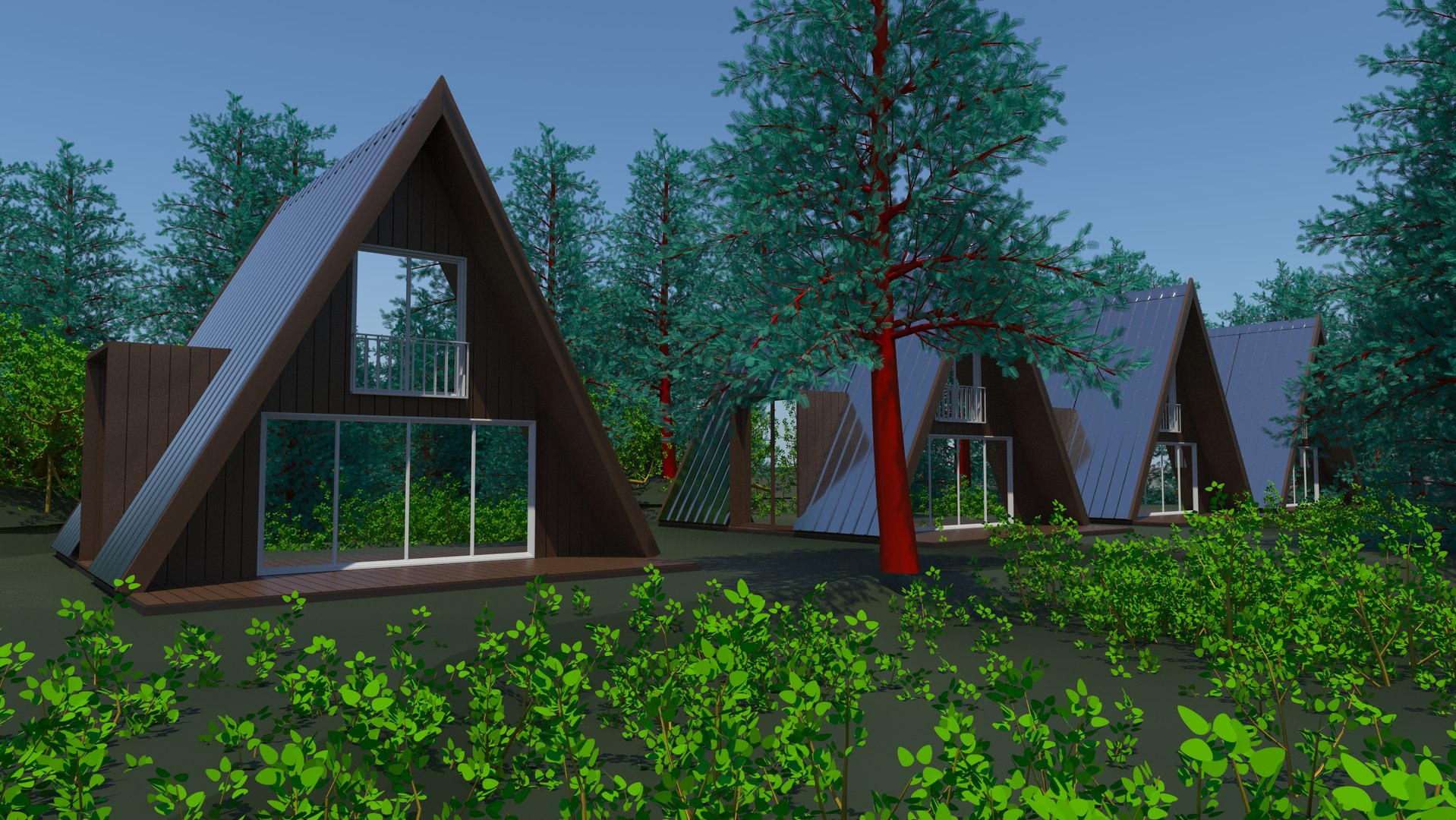 Forest House Exterior Model - TurboSquid 1651317