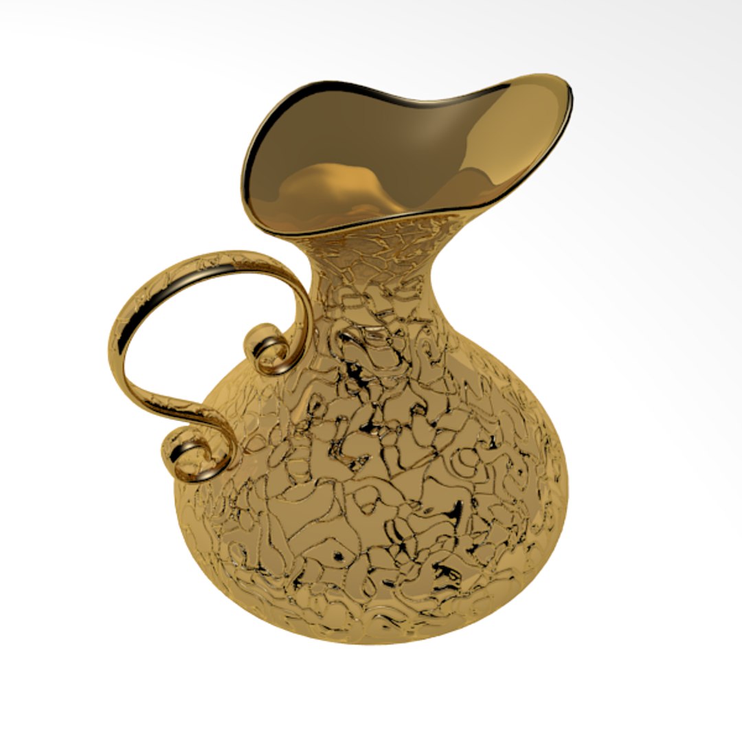 Gold Pitcher 3d Model