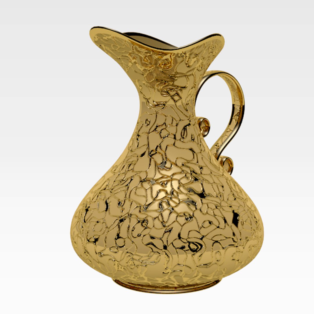 Gold Pitcher 3d Model
