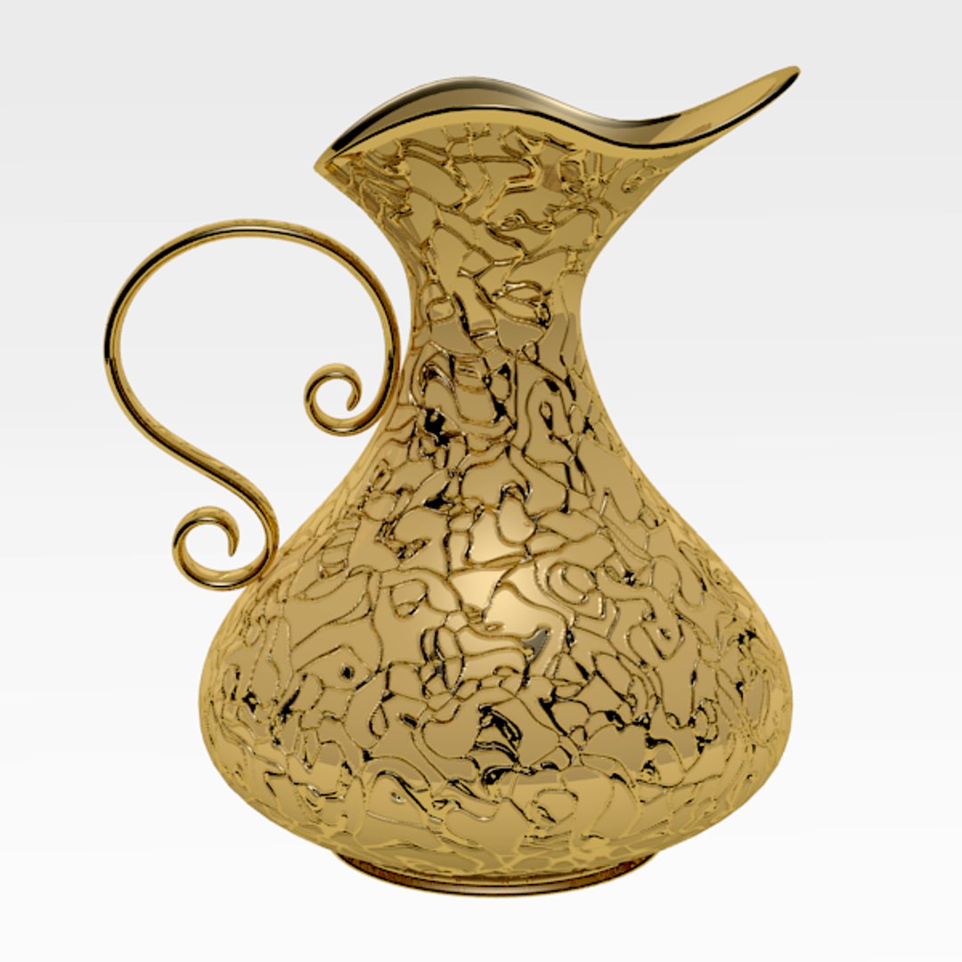 Gold Pitcher 3d Model
