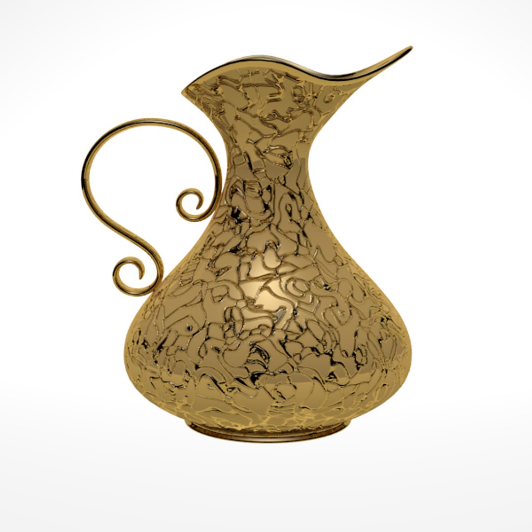 gold pitcher 3d model