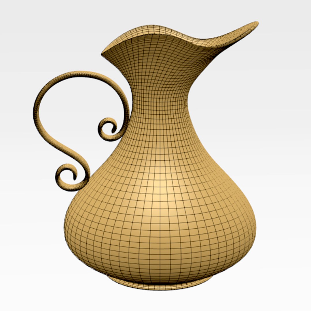 Gold Pitcher 3d Model