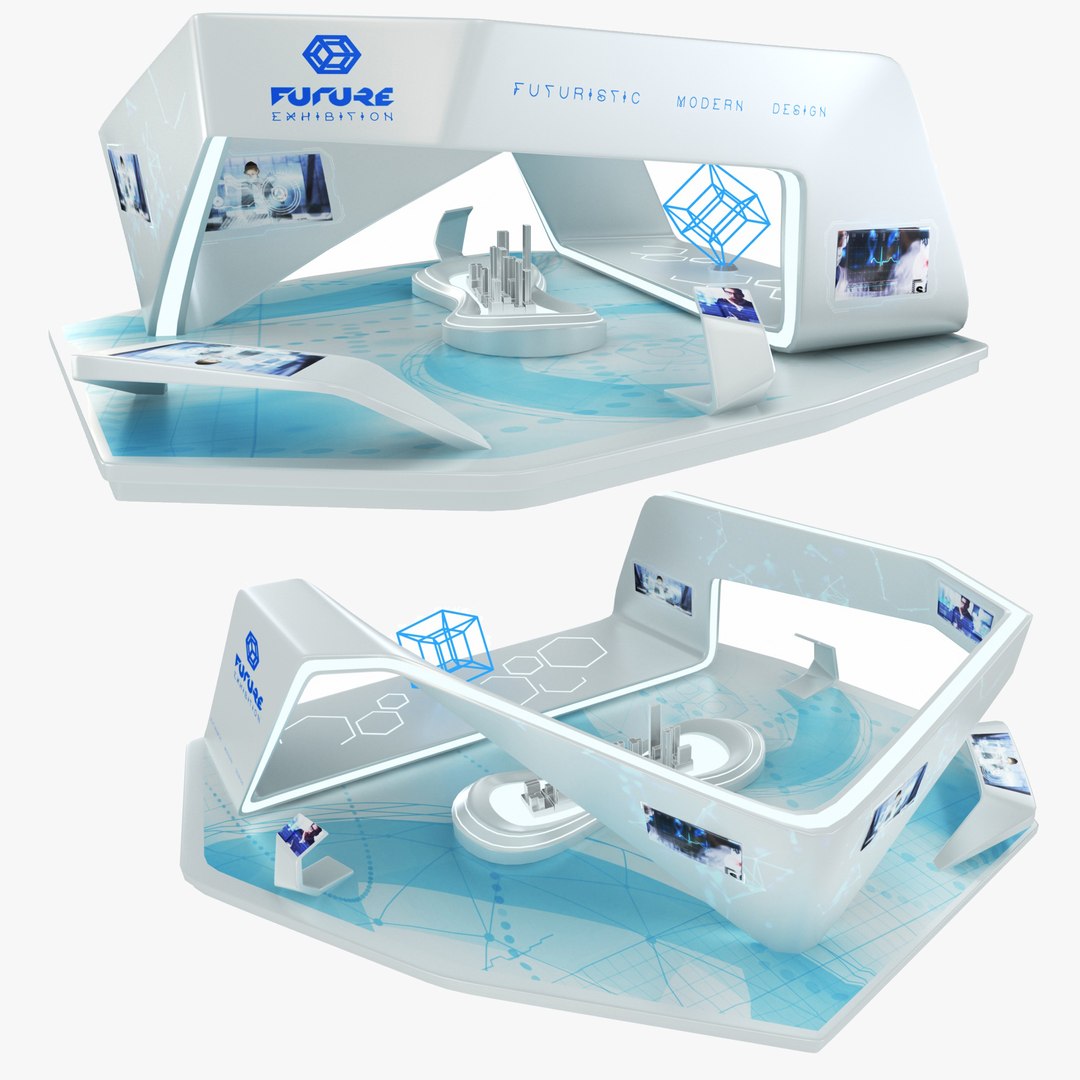 Futuristic Exhibition Stand 3D - TurboSquid 1771792