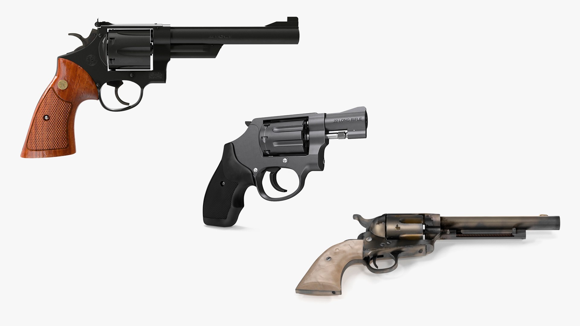 3D Revolver Pistols Collection 3 - TurboSquid 2216696