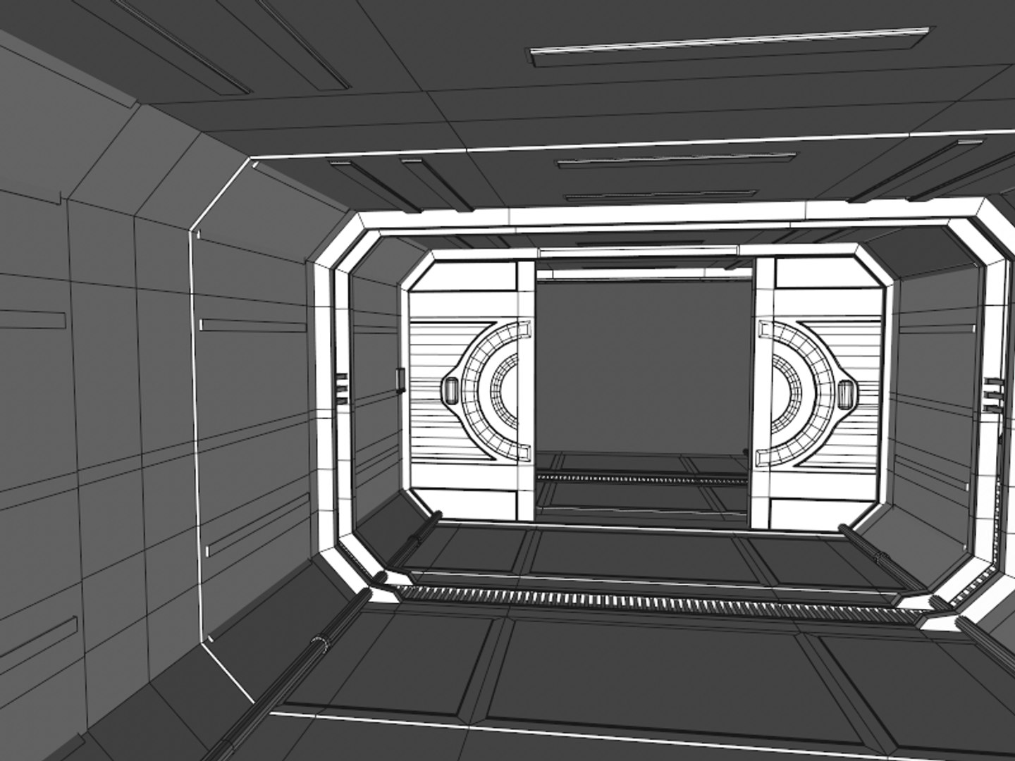 Scene Corridor Interior 3D Model - TurboSquid 1360094