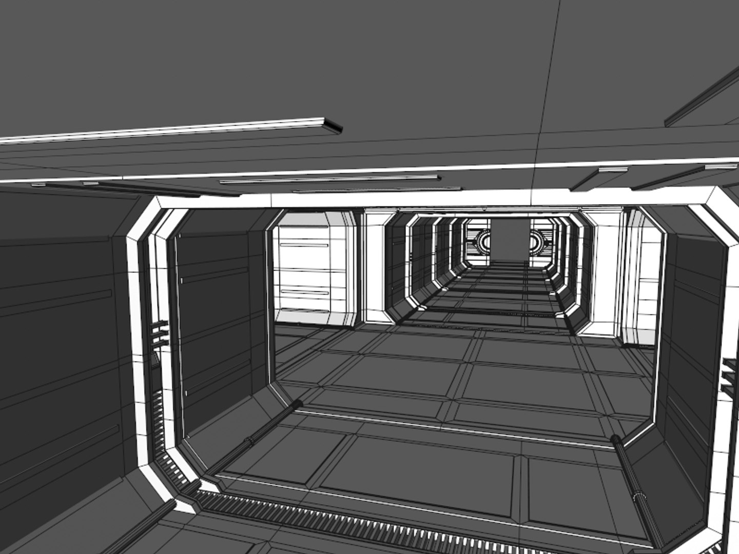 Scene Corridor Interior 3D Model - TurboSquid 1360094