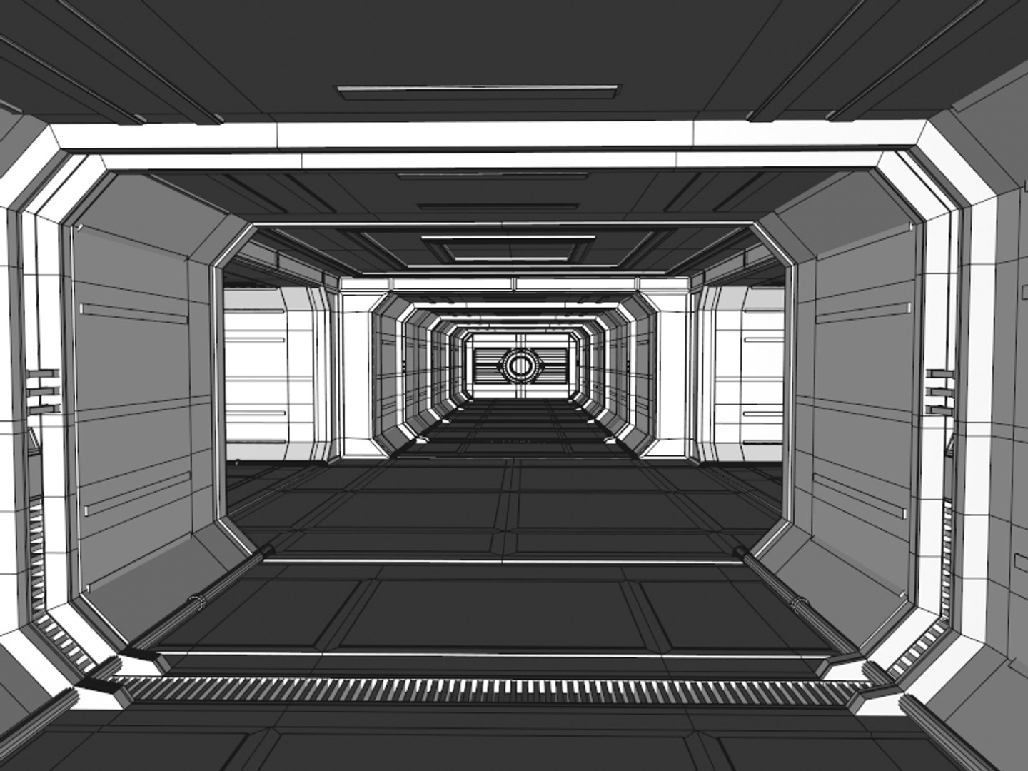Scene Corridor Interior 3D Model - TurboSquid 1360094