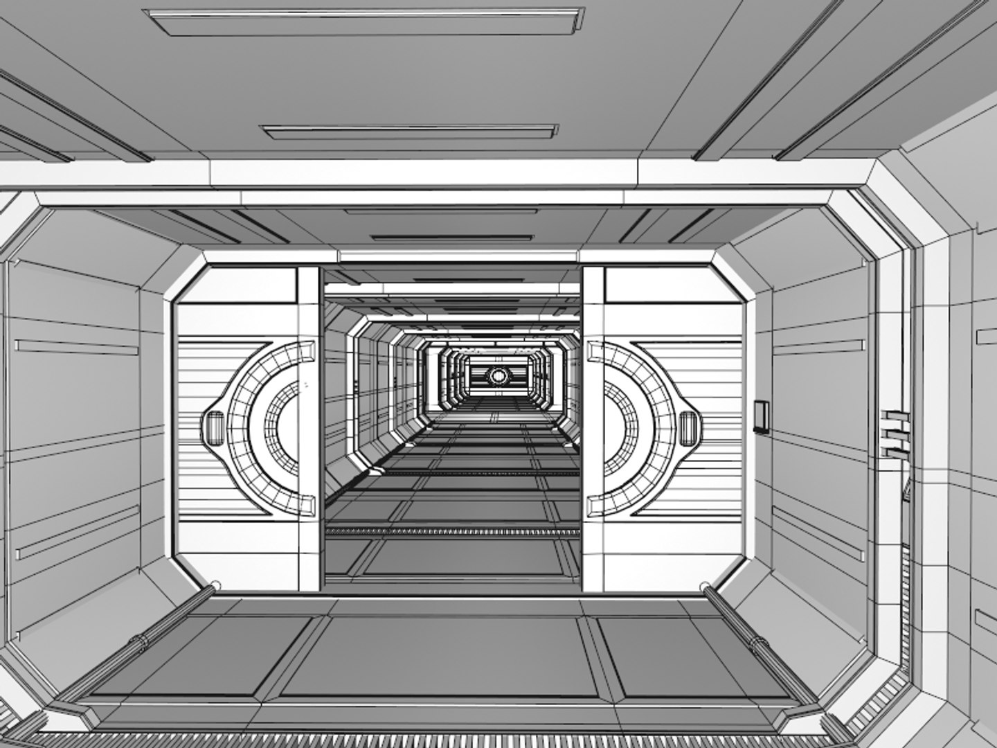 Scene Corridor Interior 3D Model - TurboSquid 1360094