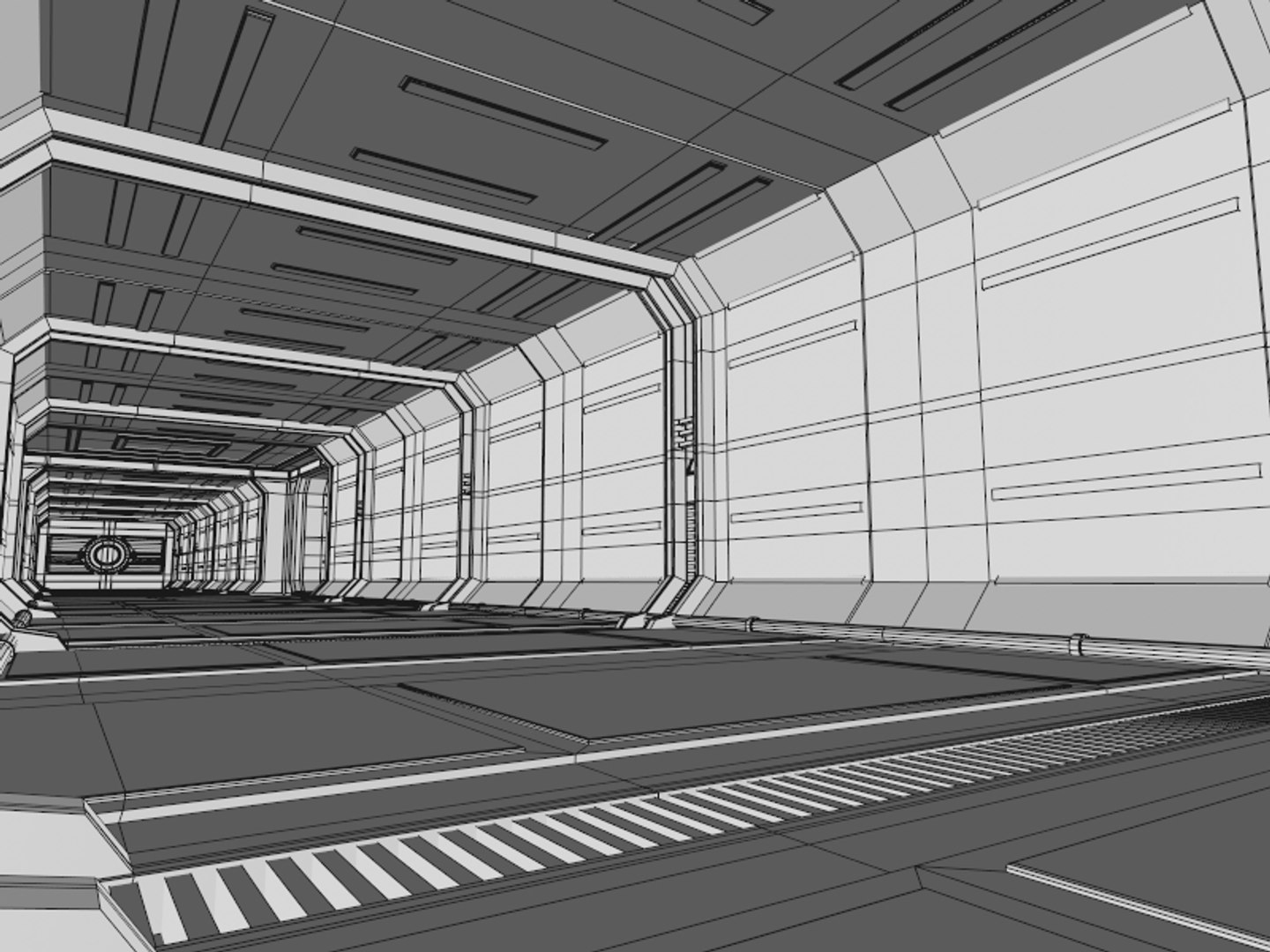 Scene Corridor Interior 3D Model - TurboSquid 1360094