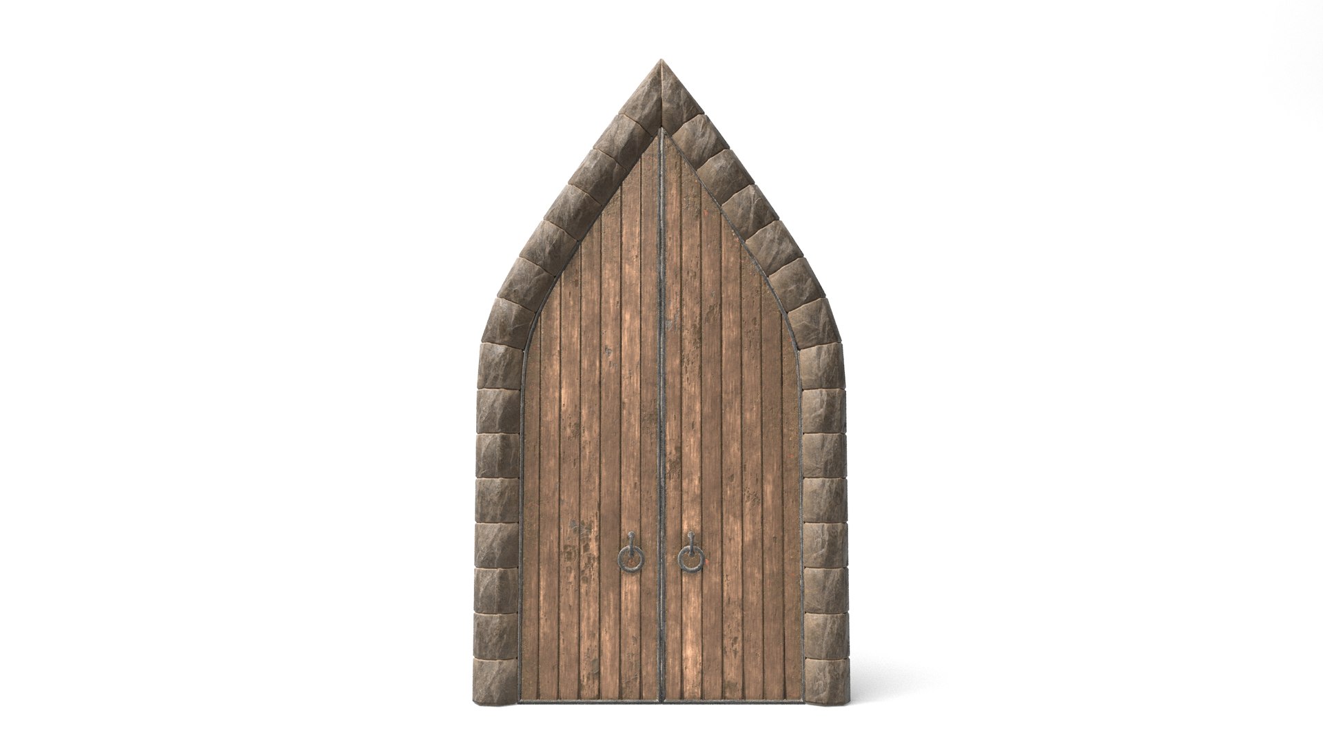 Double Door With Pointed Arch 3D Model - TurboSquid 2279234
