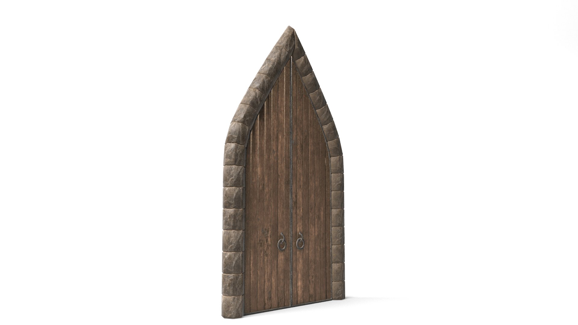 Double Door With Pointed Arch 3D Model - TurboSquid 2279234
