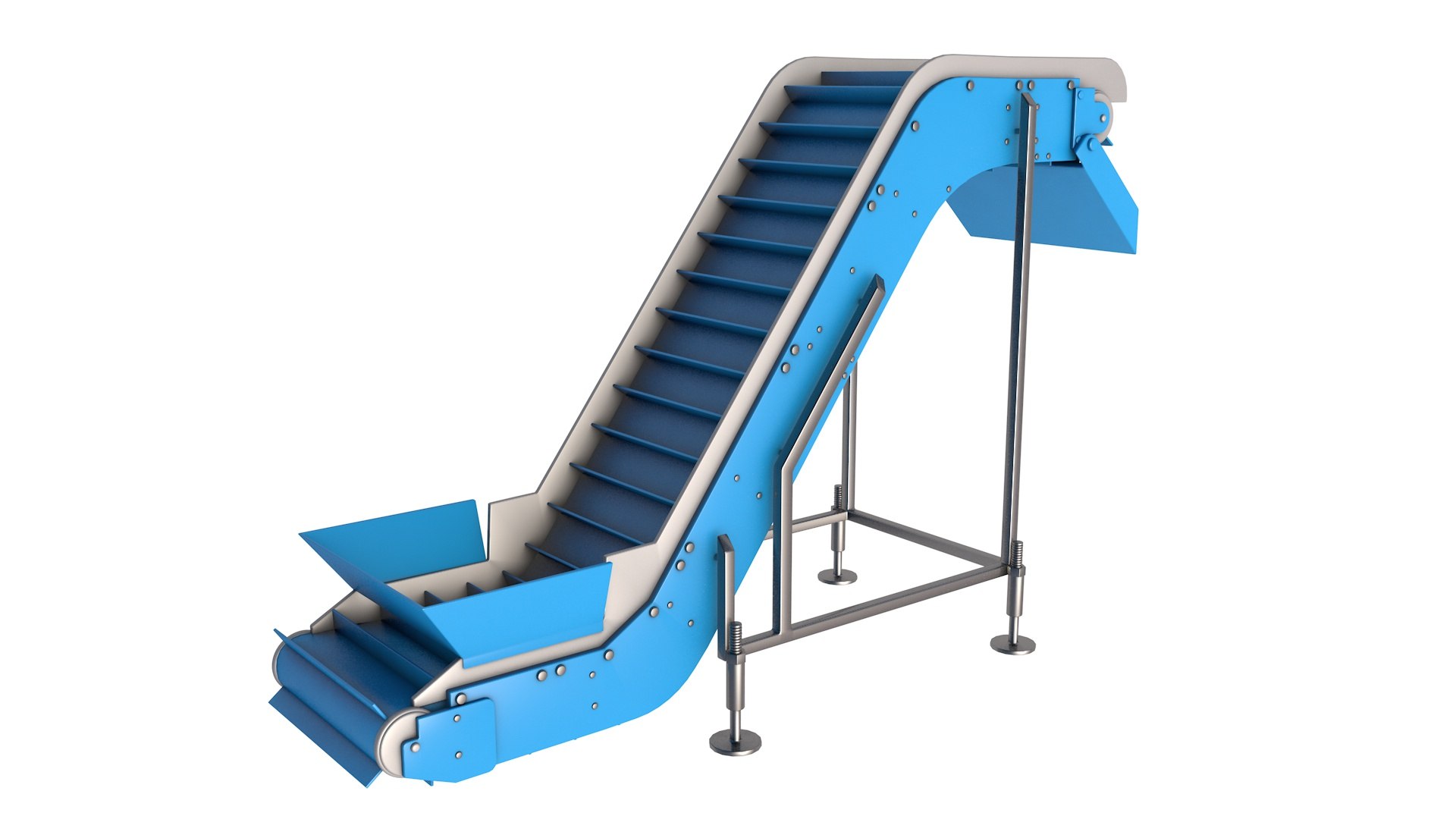 Incline Conveyor With Hopper 3D Model - TurboSquid 2293005