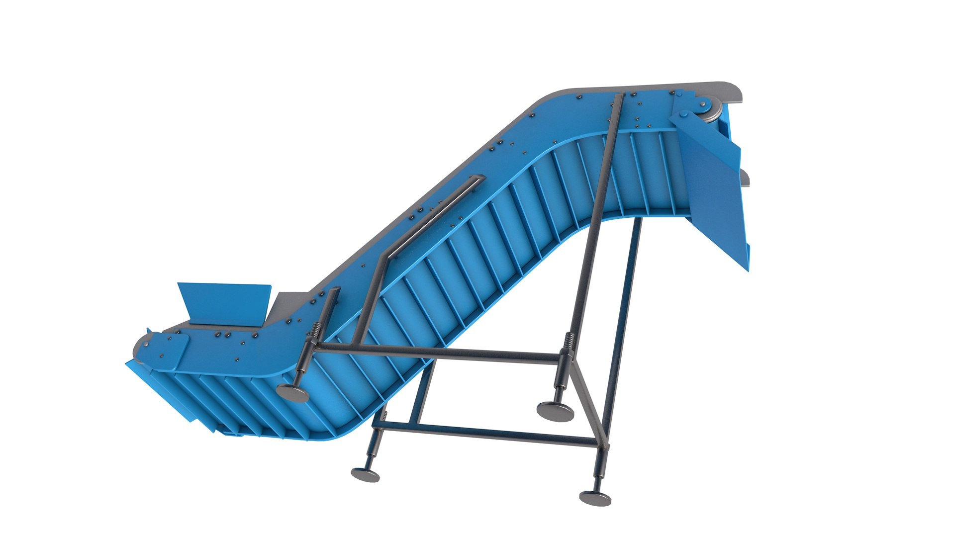 Incline Conveyor With Hopper 3D Model - TurboSquid 2293005