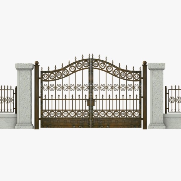 3d wrought iron gate model