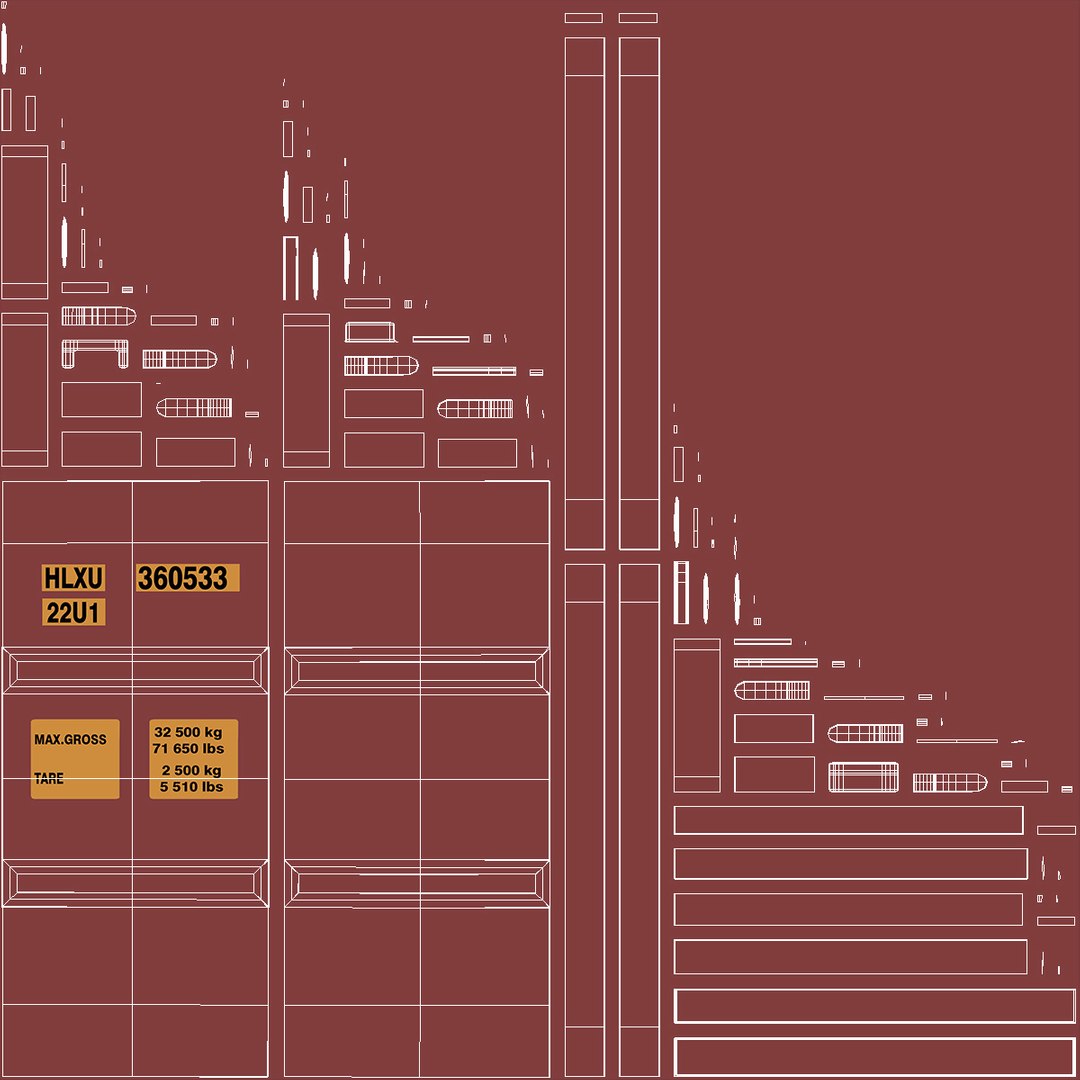 45ft Pallet Wide High Cube Container 3D model - TurboSquid 2175136