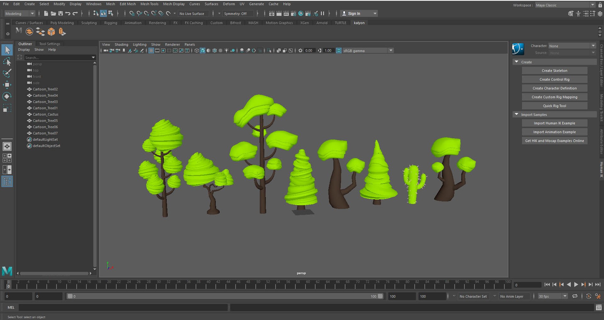 Stylized cartoon trees 3D model - TurboSquid 1410913