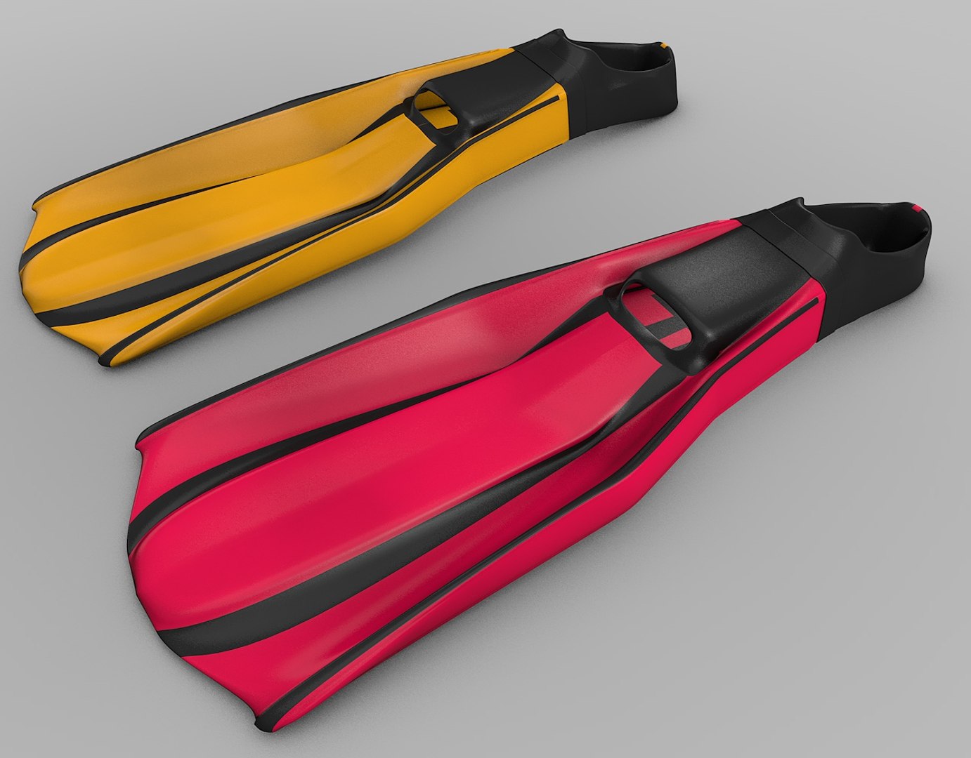 C4d Diving Fin Flippers