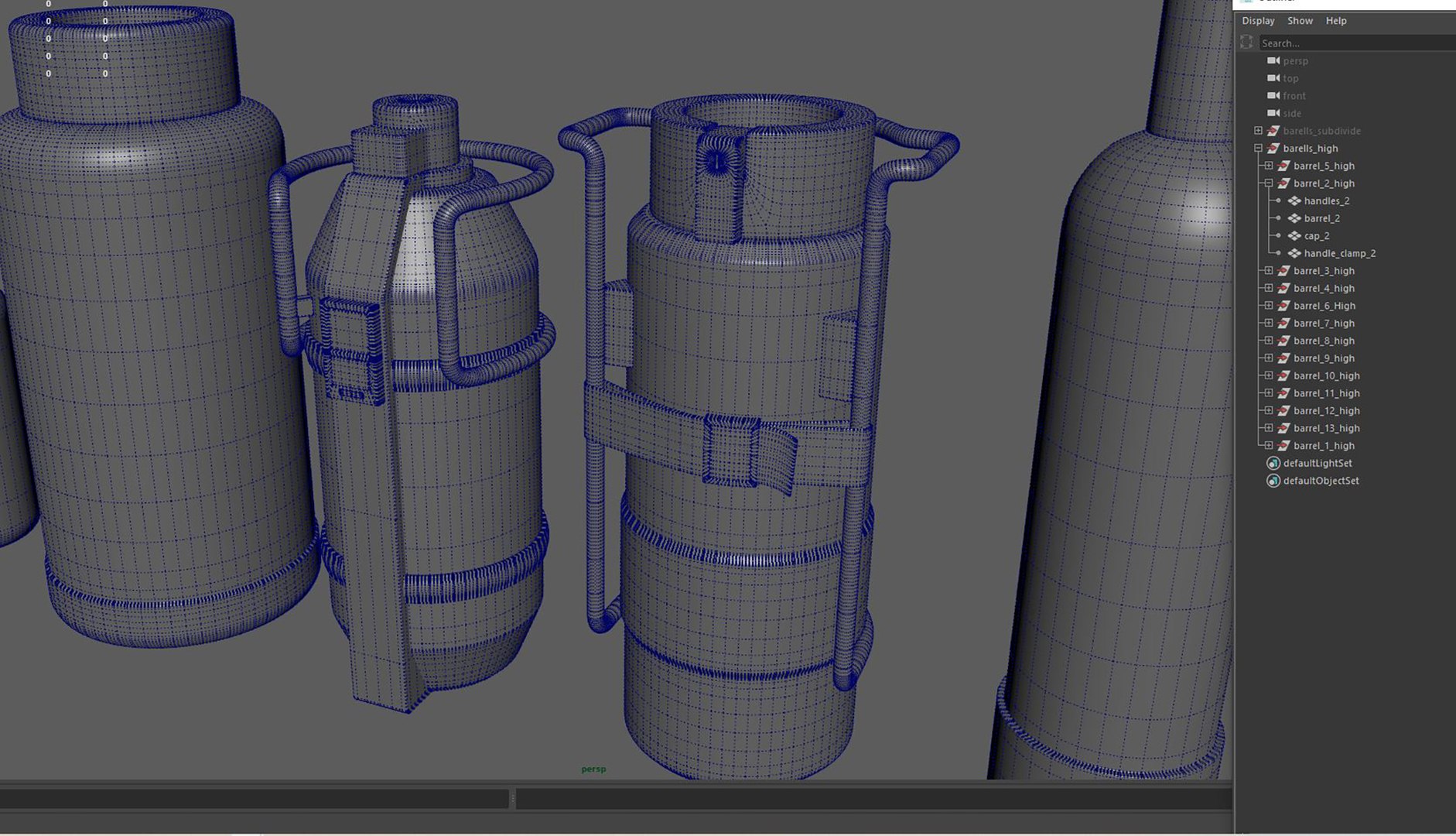 Sci-fi High Poly Barrels Set 3D - TurboSquid 1985301