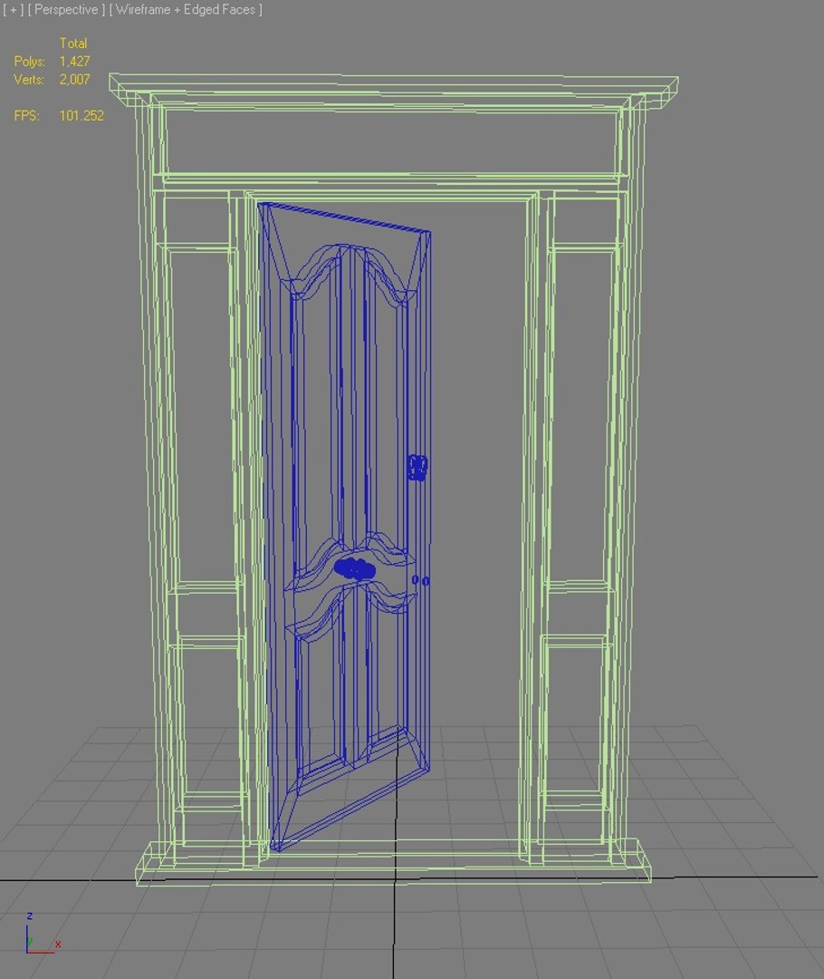 3dsmax Photo Realistic Door