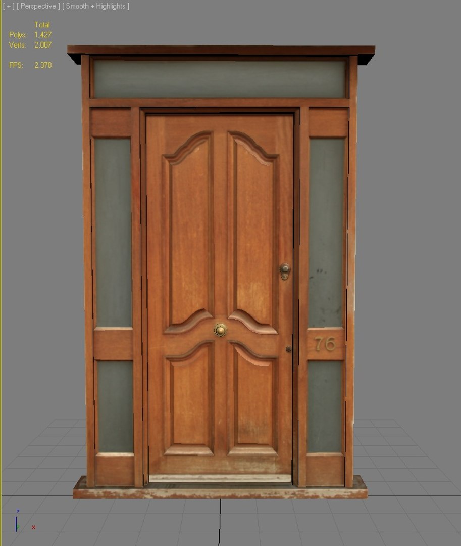 3dsmax Photo Realistic Door