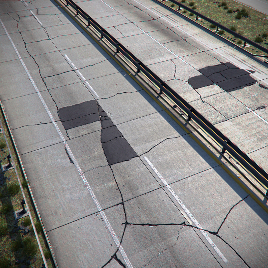 cracked roads details max