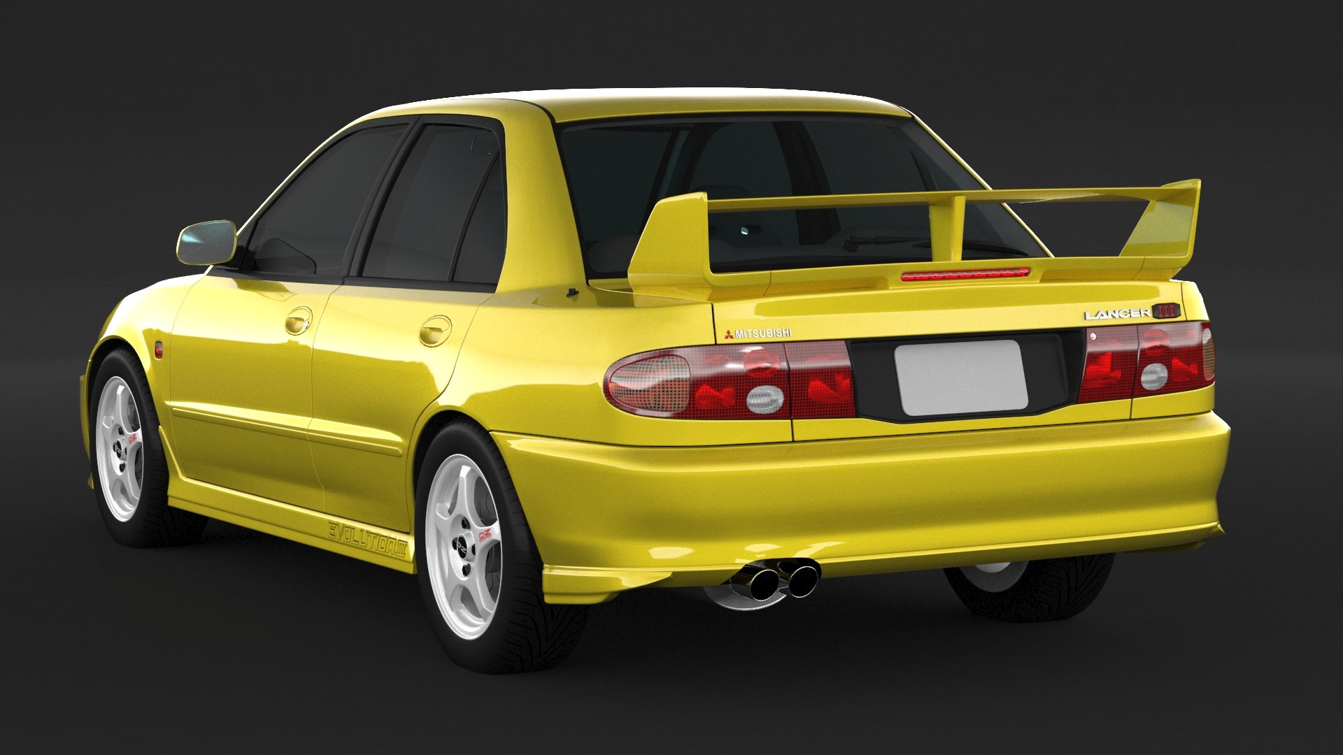 3D Mitsubishi Evolution Evo - TurboSquid 1282732