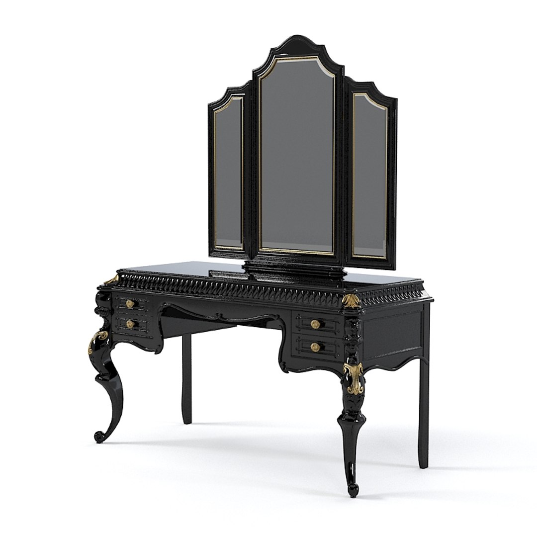 3d Baroque Makeup Table Model