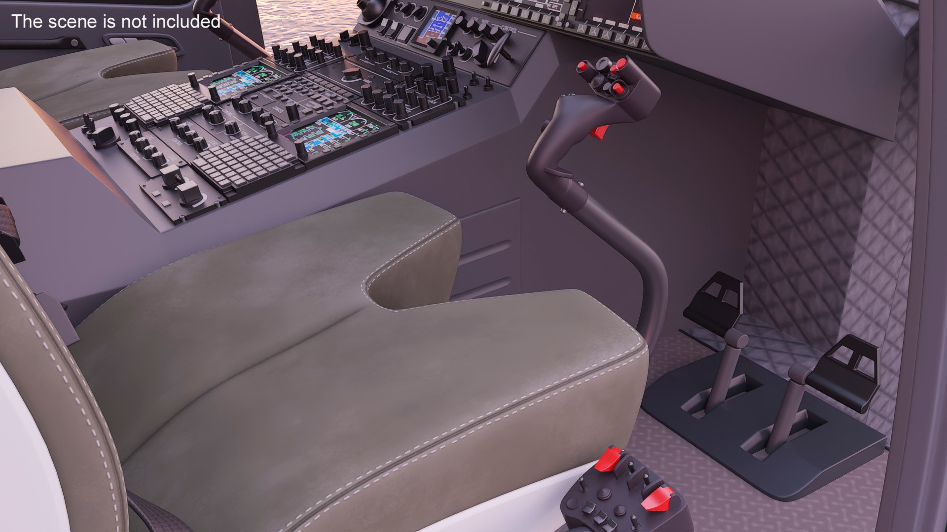 Helicopter Pilot Seat With Control Sticks 3D Model - TurboSquid 2310153