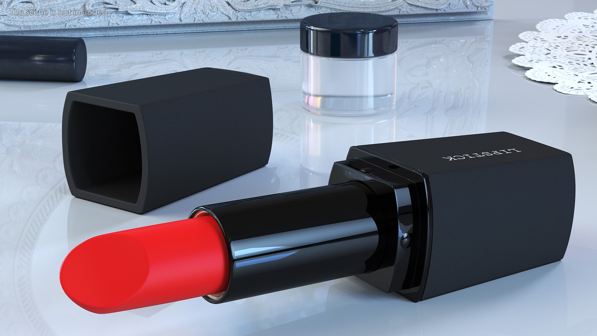 Square Lipstick Red 3D - TurboSquid 2148560