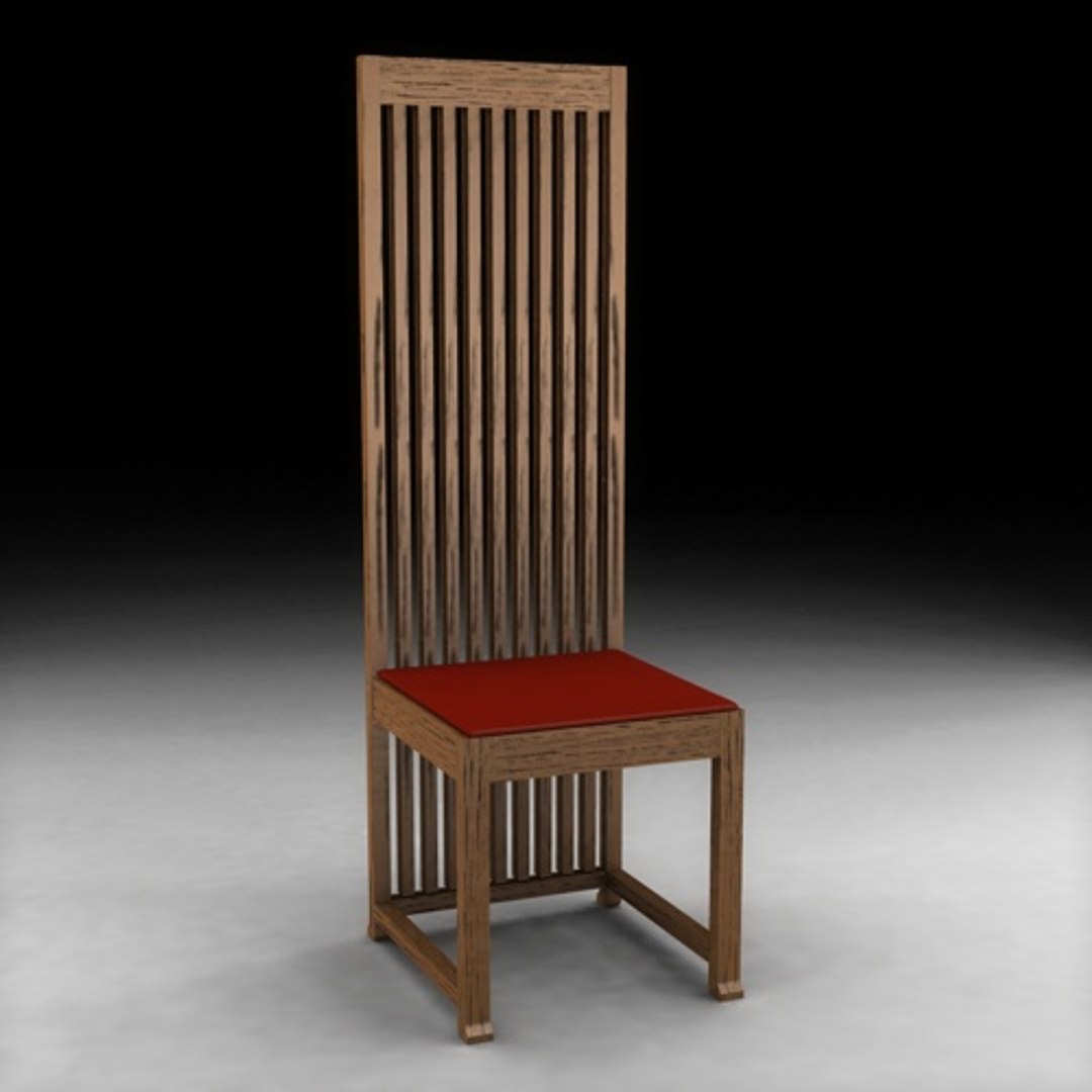 3d Model Chair Frank Lloyd Wright