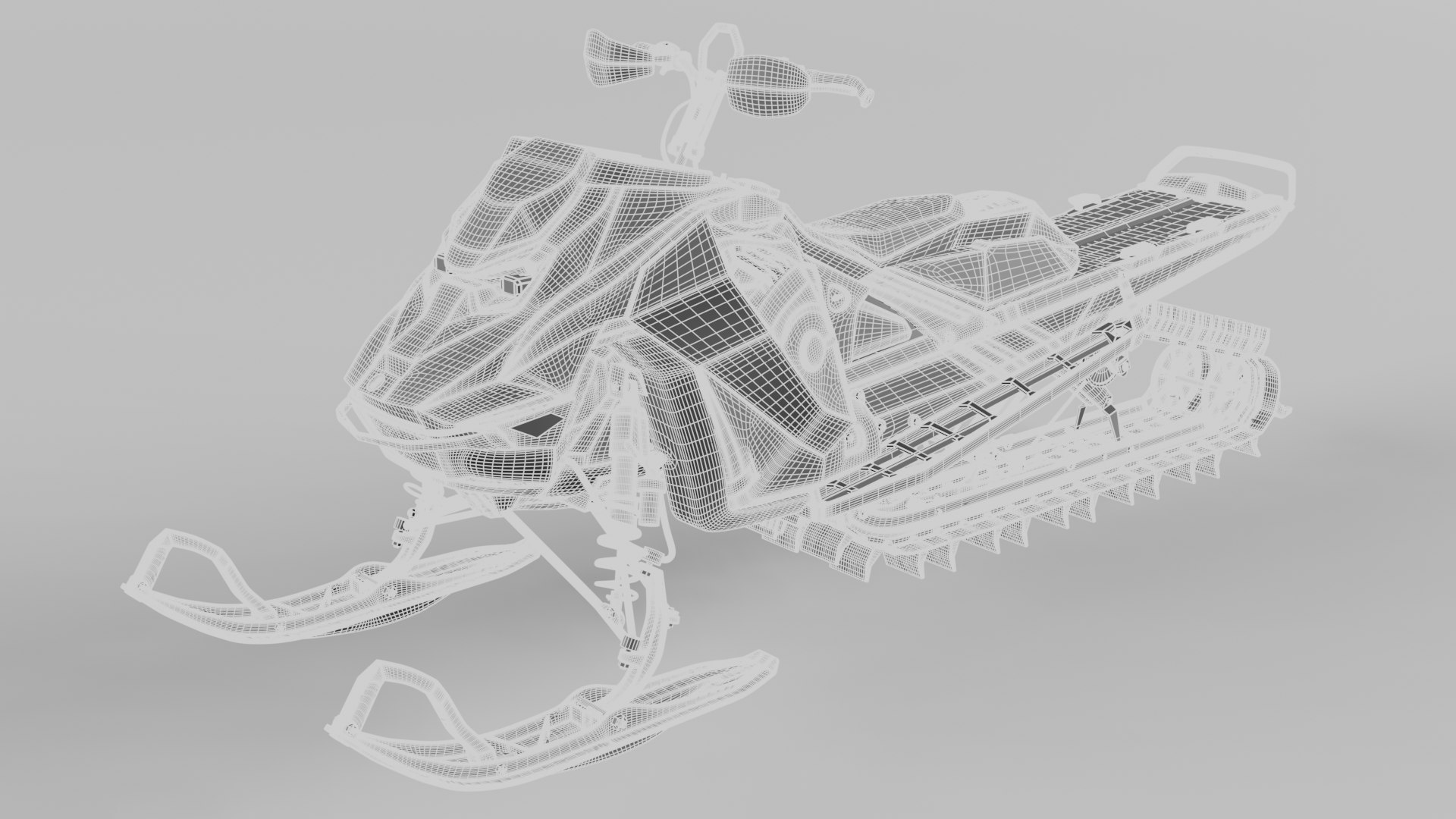 Snowmobile Ski Doo Freeride 154 Shot 850 E Tec Turbo R Yellow 3D Model ...