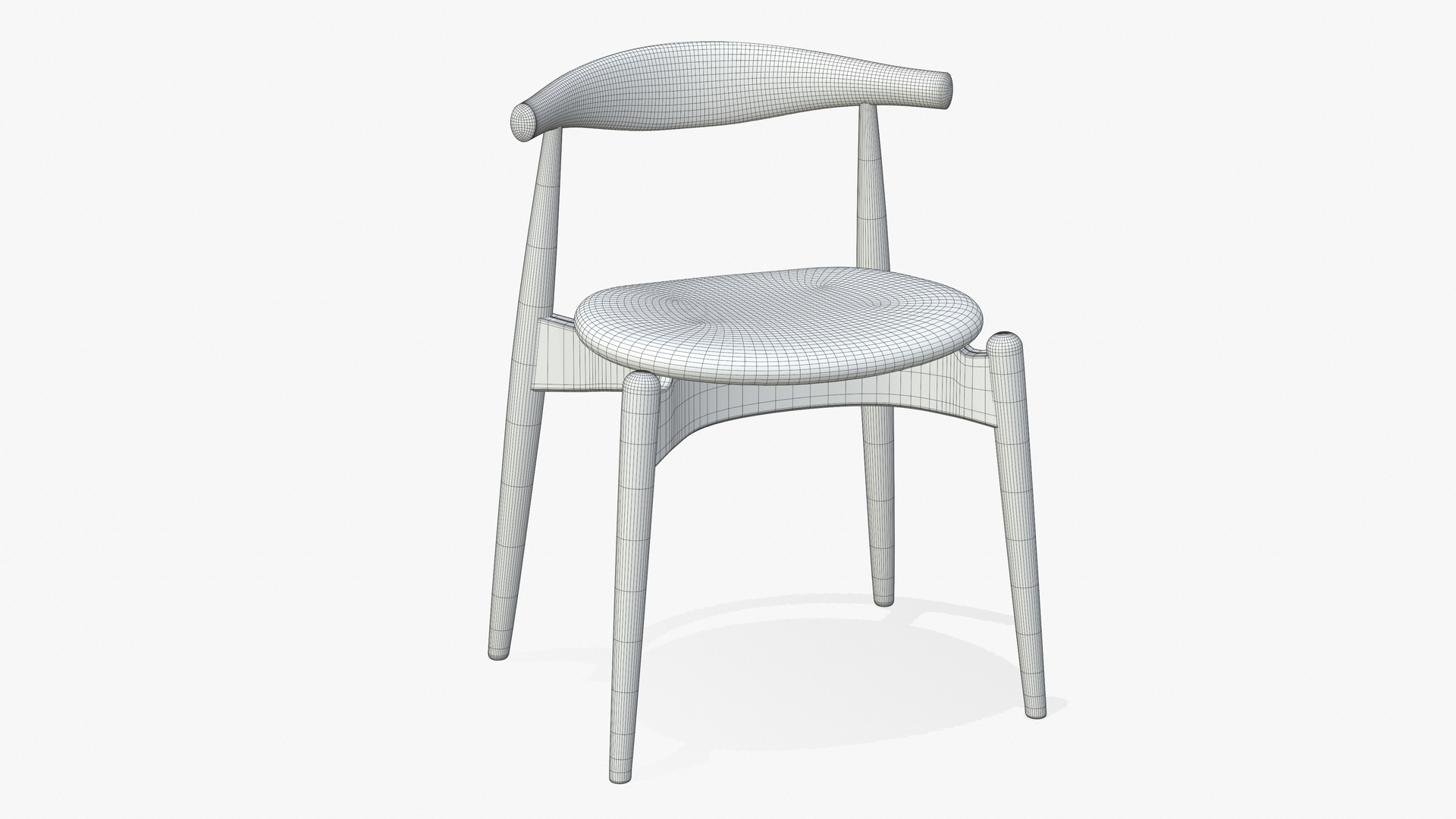 Dining Chair CH 20 Black model - TurboSquid 1858370