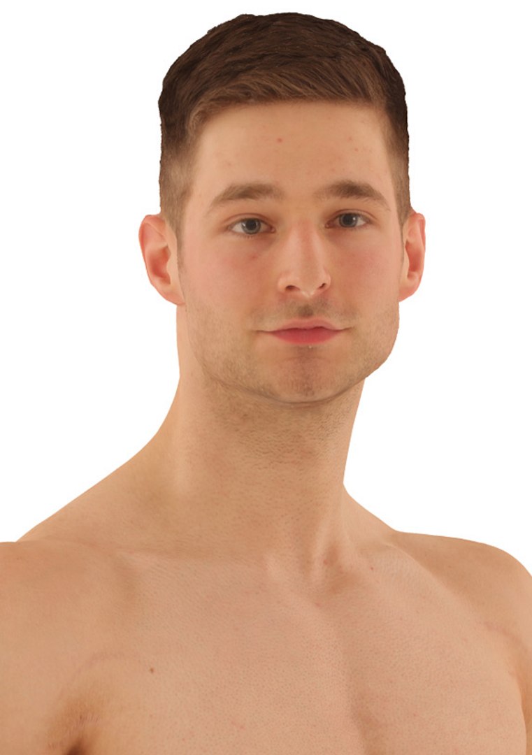 body scan athletic male 3d model