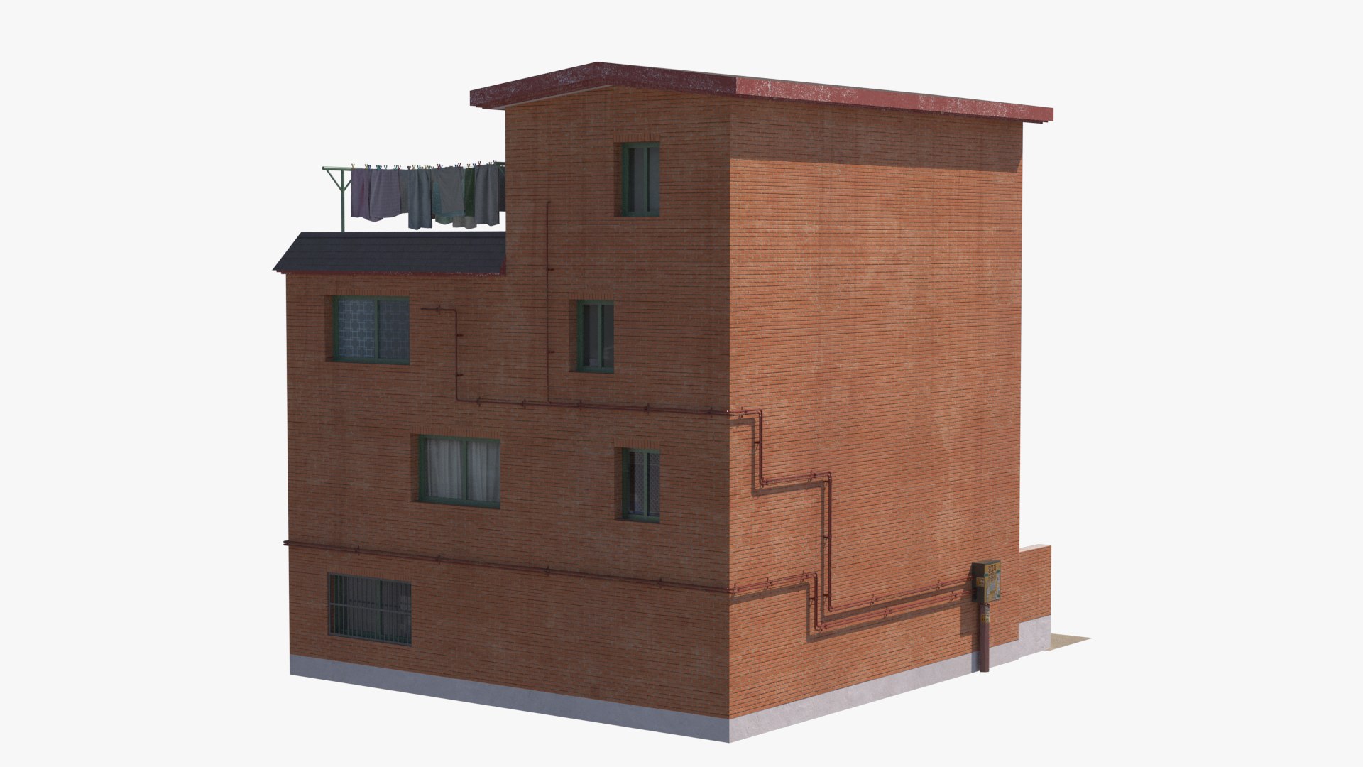 3D Model Korean Buildings Bundle 1 - TurboSquid 2378647