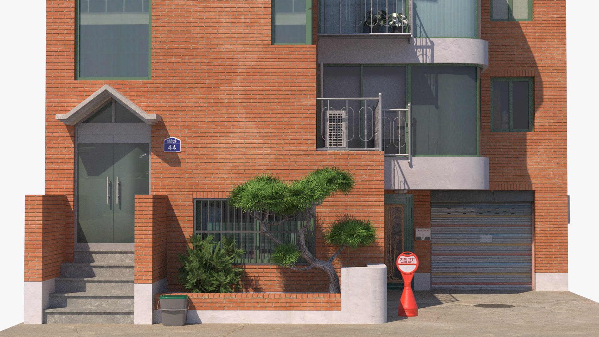 3D Model Korean Buildings Bundle 1 - TurboSquid 2378647