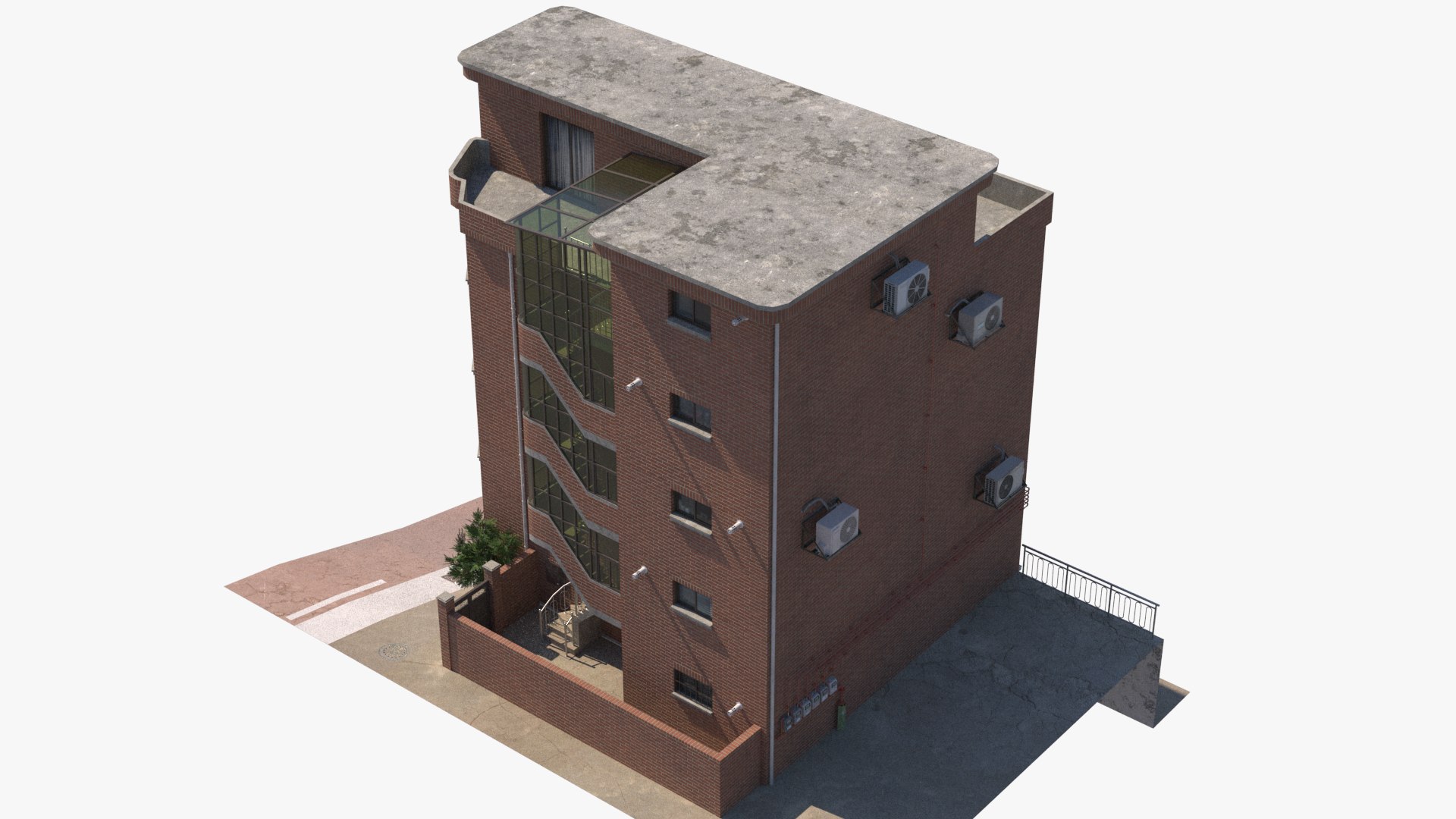 3D Model Korean Buildings Bundle 1 - TurboSquid 2378647