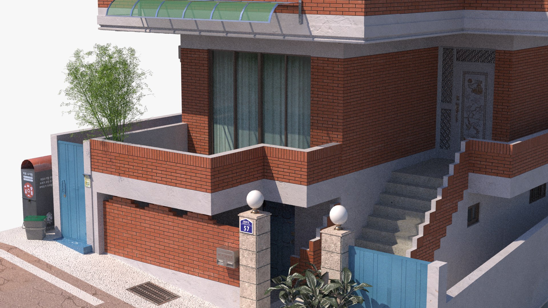 3D Model Korean Buildings Bundle 1 - TurboSquid 2378647