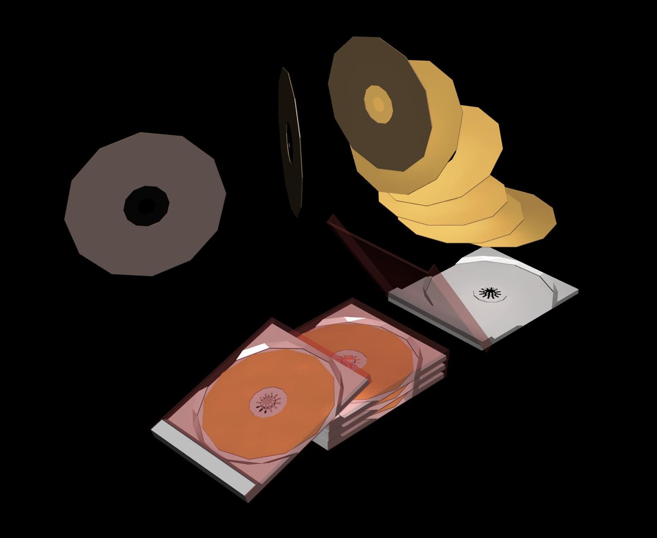 Compact Disks Case 3d Model