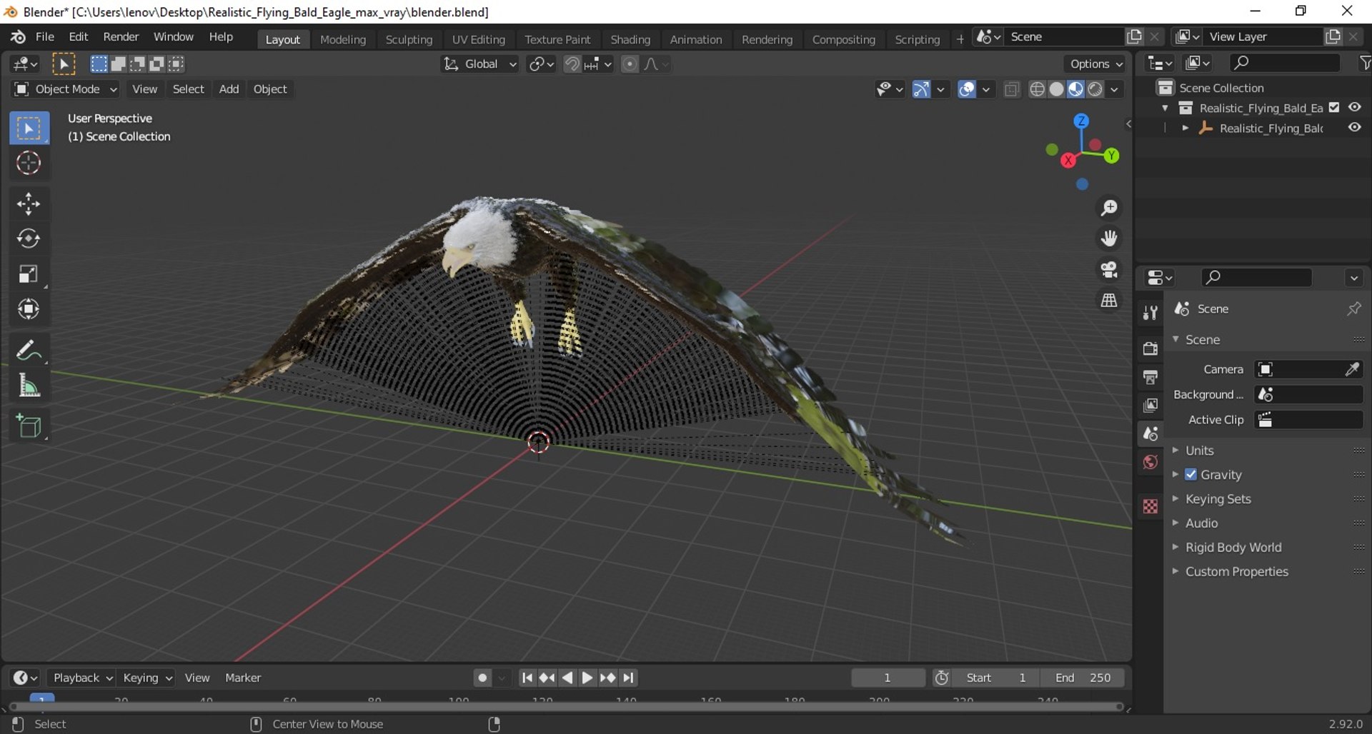 Realistic Flying Bald Eagle 3D Model - TurboSquid 2262312