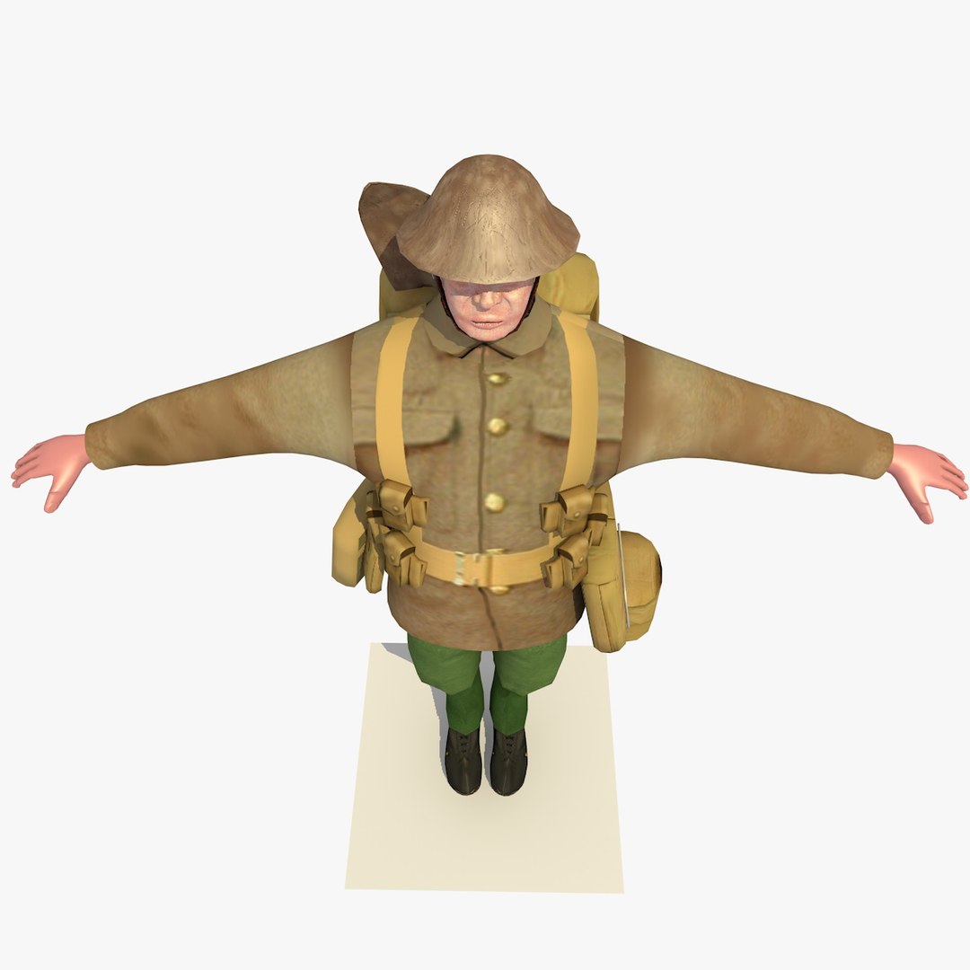 Ww1 British Soldier Version 3d Model