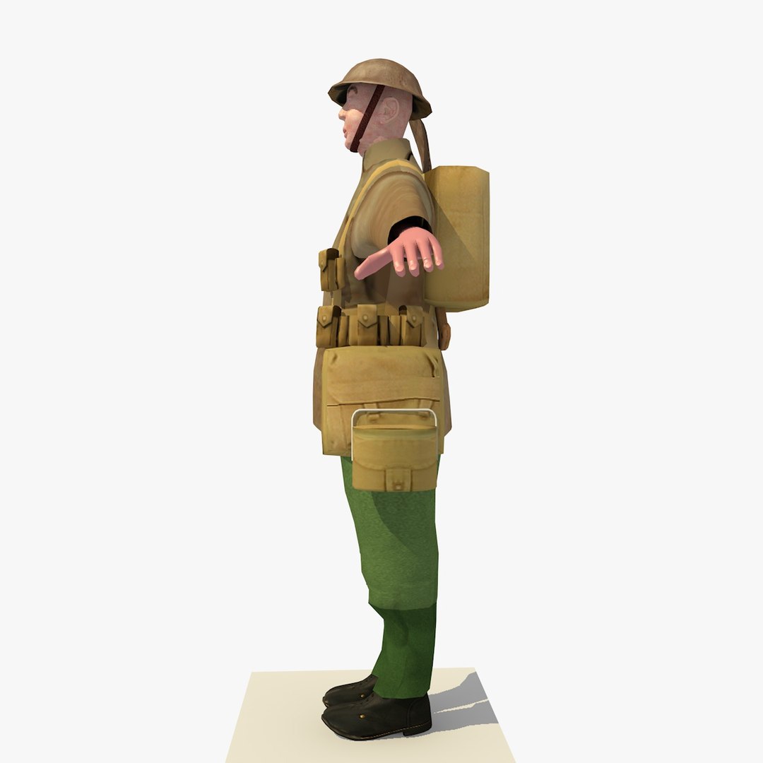Ww1 British Soldier Version 3d Model
