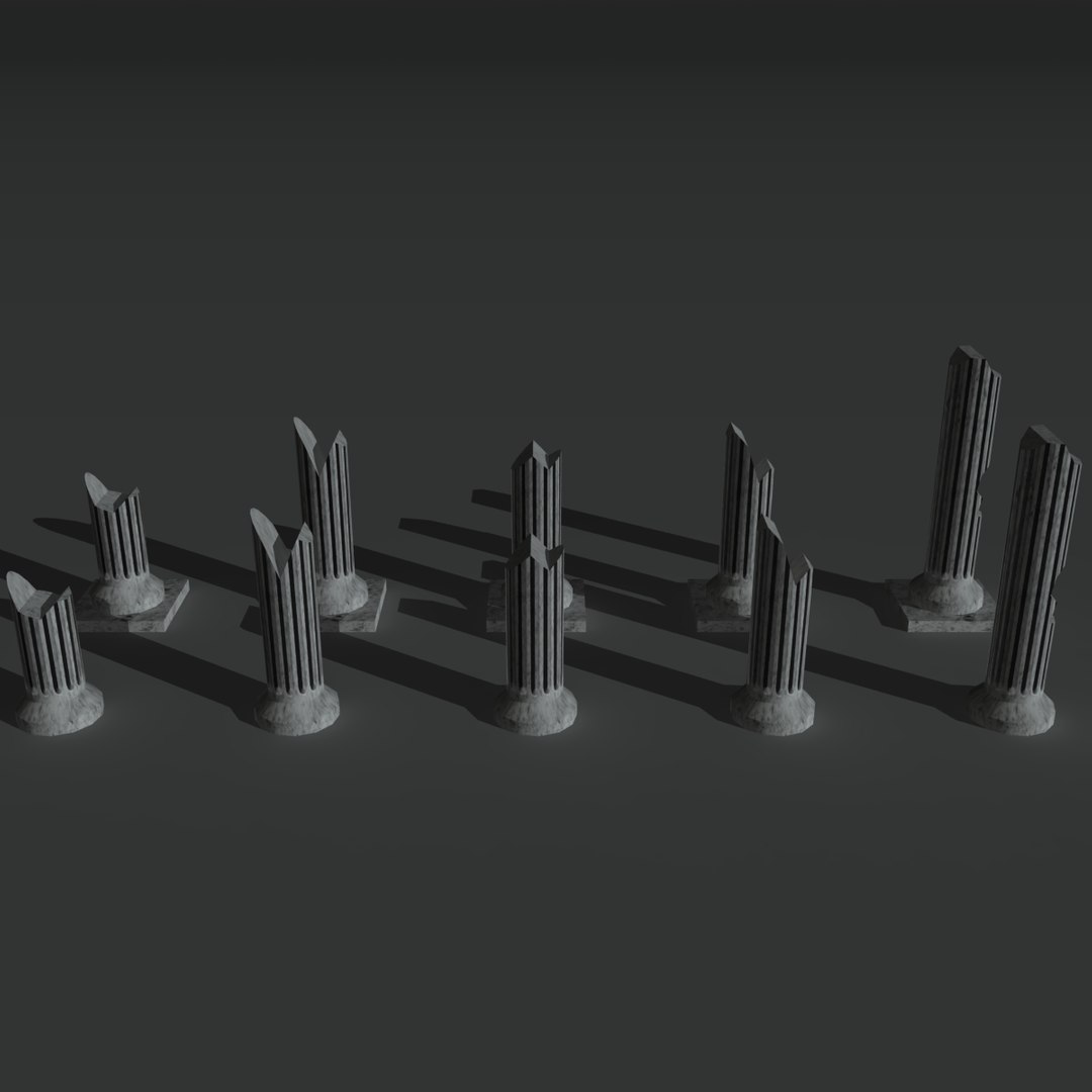 3d model columns 1